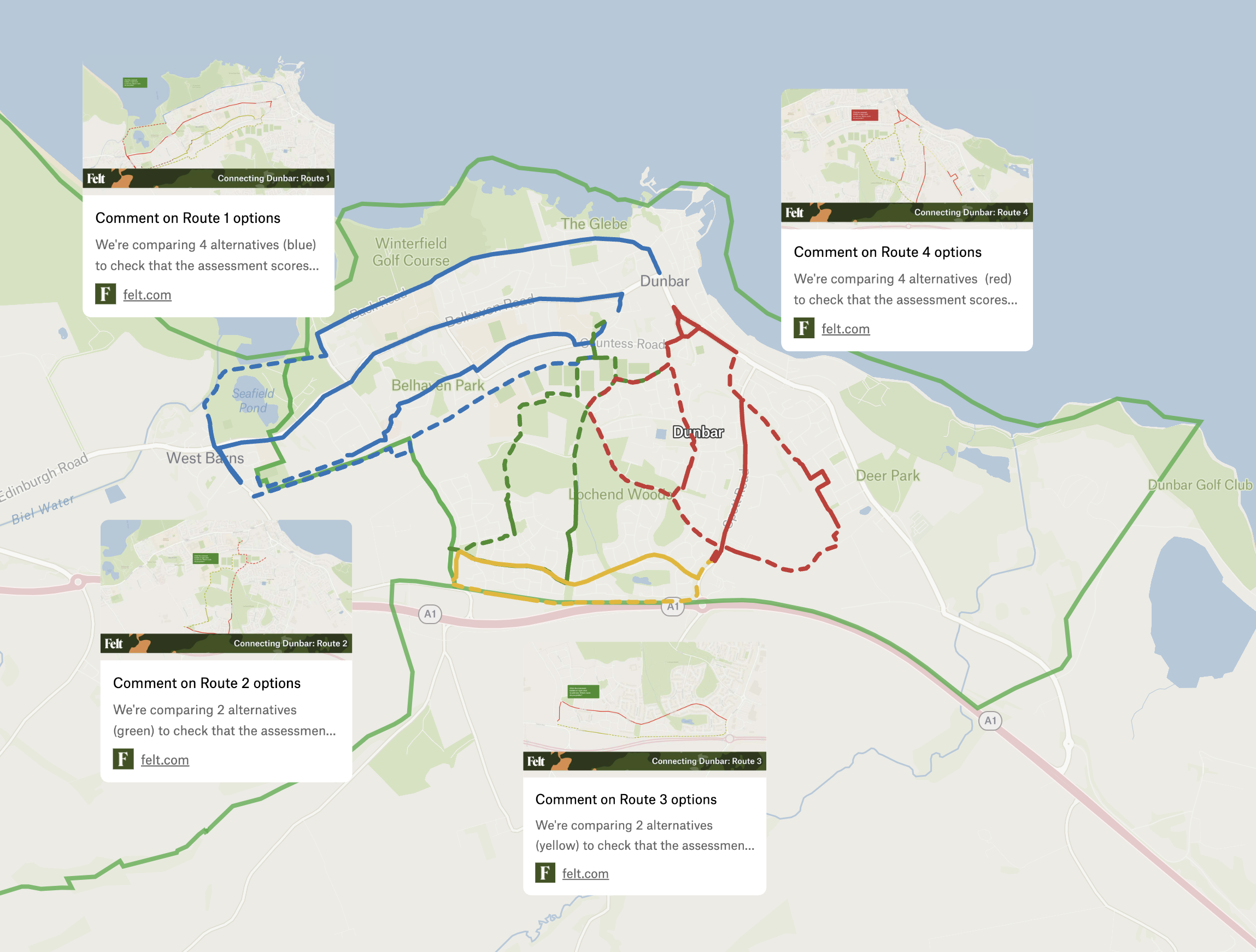 Route Options – Next Steps – Connecting Dunbar